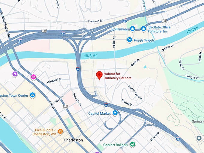 16. habitat for humanity restore (301 piedmont rd) map