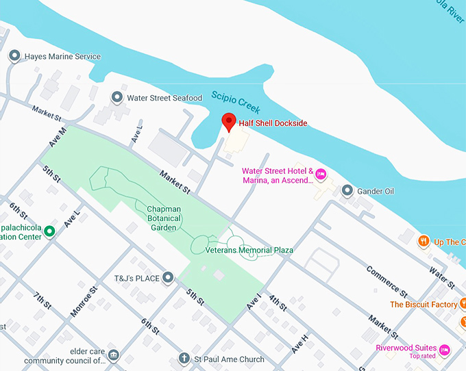 16. half shell dockside map