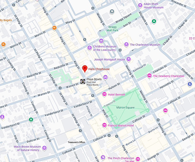 16. halls chophouse map