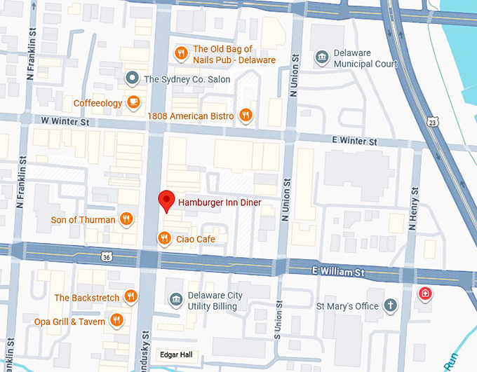 16. hamburger inn diner map