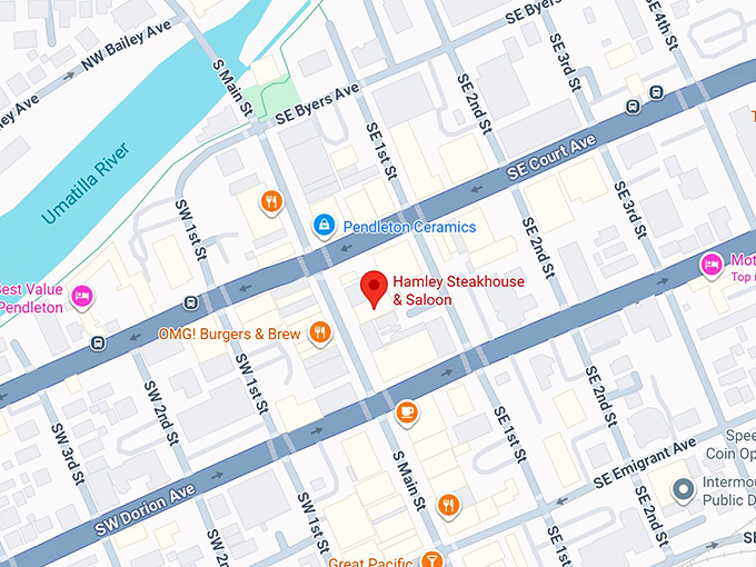 16. hamley steakhouse & saloon map