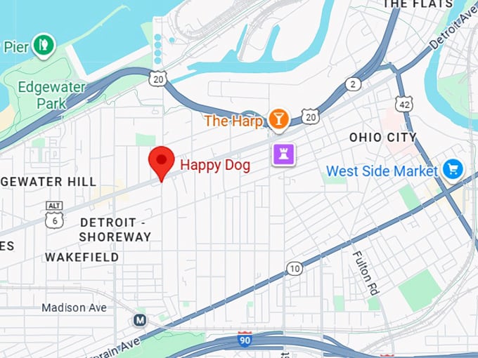 16. happy dog map