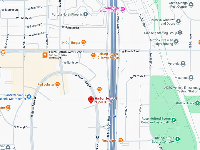 16. harbor seafood super buffet map