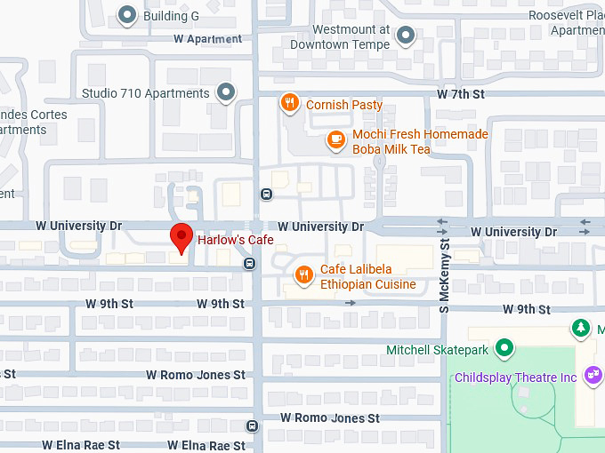 16. harlow's cafe map