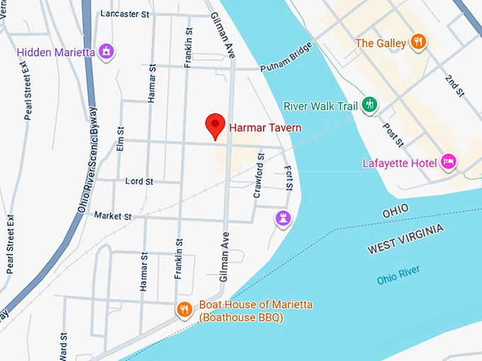 16. harmar tavern map