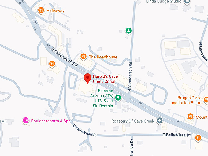16. harold's cave creek corral map