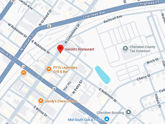 16. harold's restaurant map