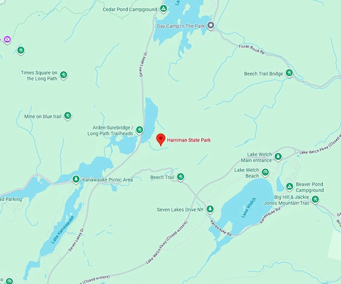 16. harriman state park map