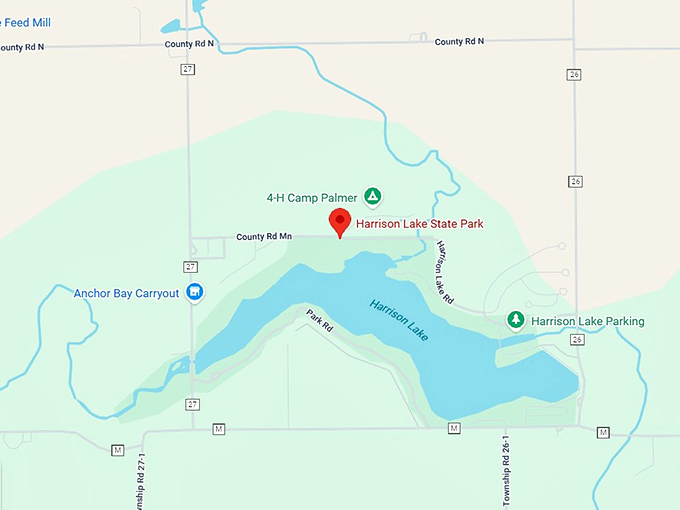 16. harrison lake state park map