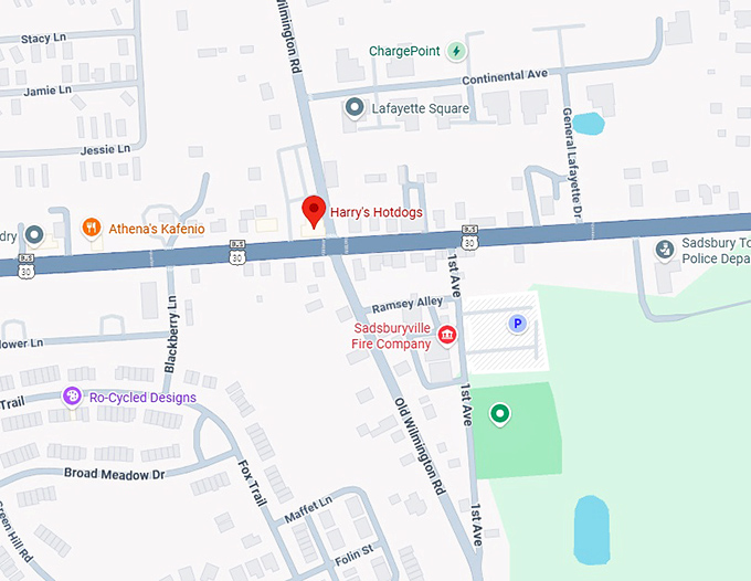 16. harry's hotdogs map