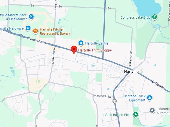 16. hartville thrift shoppe map