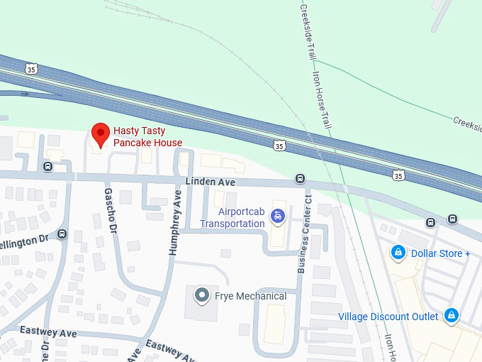 16. hasty tasty pancake house map