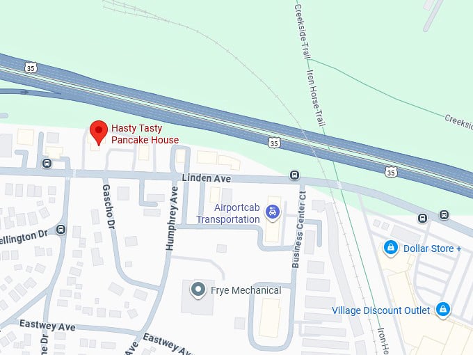16. hasty tasty pancake house map
