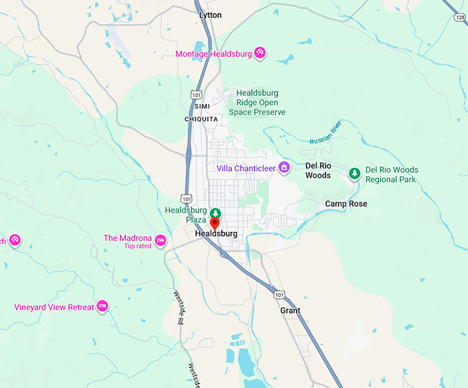16. healdsburg map