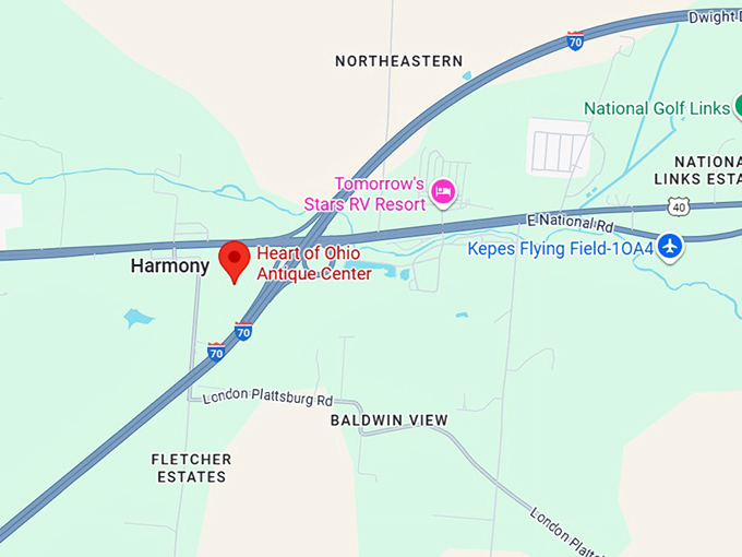 16. heart of ohio antique center map