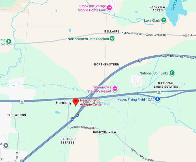 heart of ohio antique center map