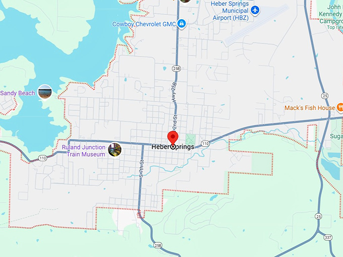 16. heber springs, ar map