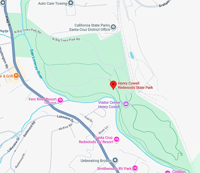 16. henry cowell redwoods state park map