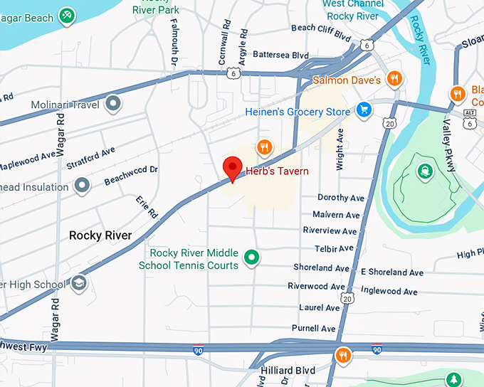 16. herb's tavern map