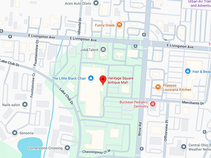 16. heritage square antique mall map