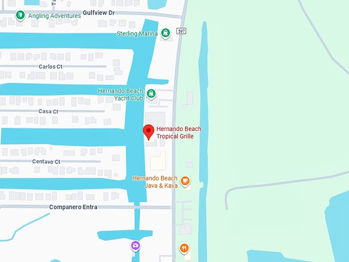 16. hernando beach tropical grille map