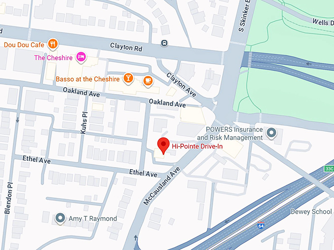 16. hi‑pointe drive‑in map