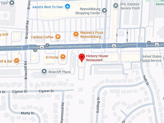 16. hickory house restaurant map