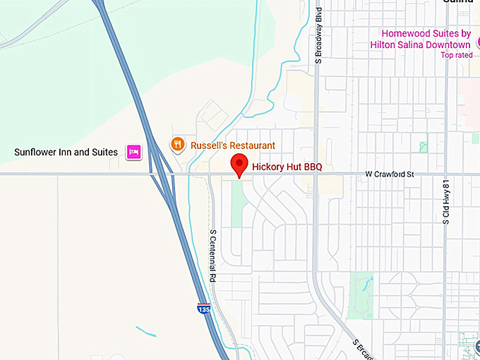 16. hickory hut bbq map