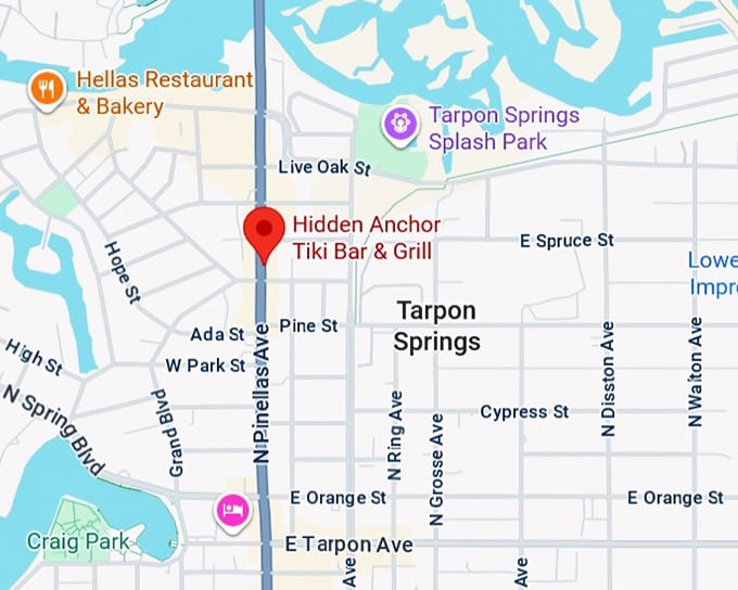 16. hidden anchor tiki bar & grill map