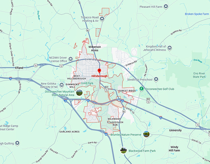 16. hillsborough map