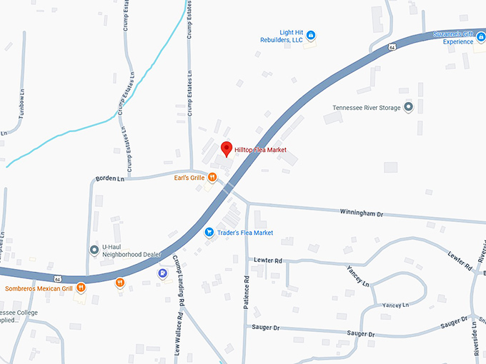 16. hilltop flea market map