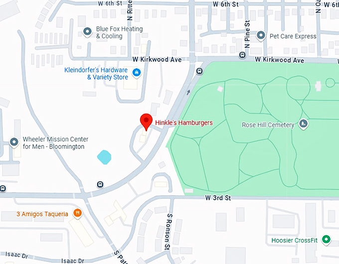 16. hinkle's hambugers map