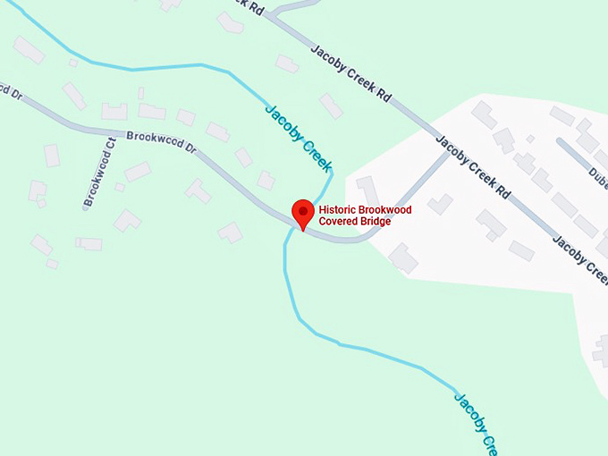 16. historic brookwood covered bridge map