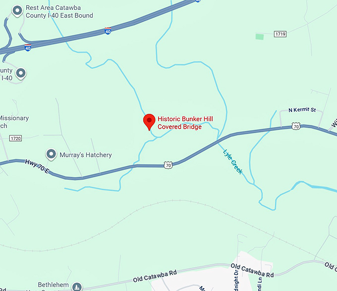 16. historic bunker hill covered bridge map
