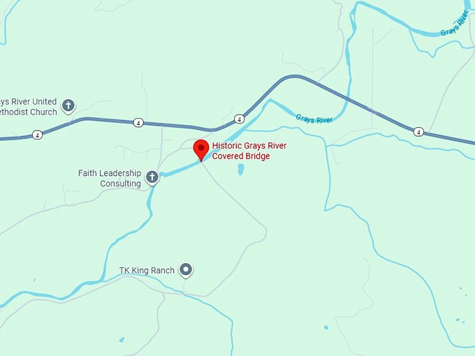 16. historic grays river covered bridge map