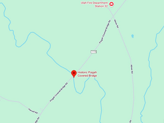 16. historic pisgah covered bridge map