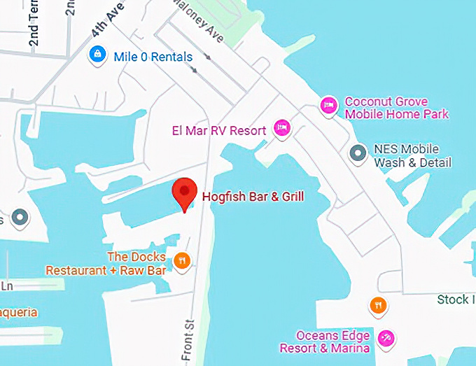 16. hogfish bar & grill map