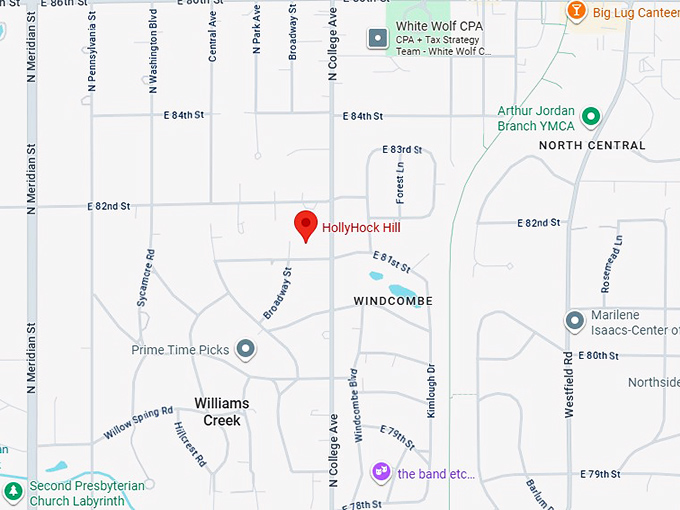 16. hollyhock hill map