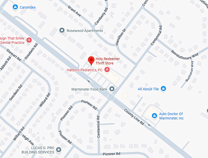 16. holy redeemer thrift shop map