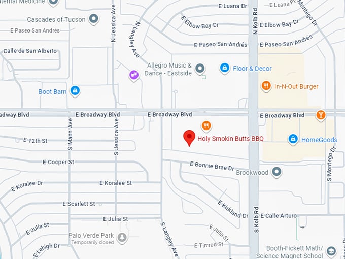 16. holy smokin butts bbq map