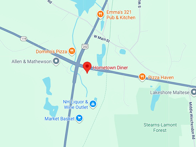 16. hometown diner map