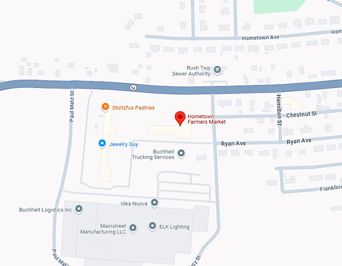 16. hometown farmers market map