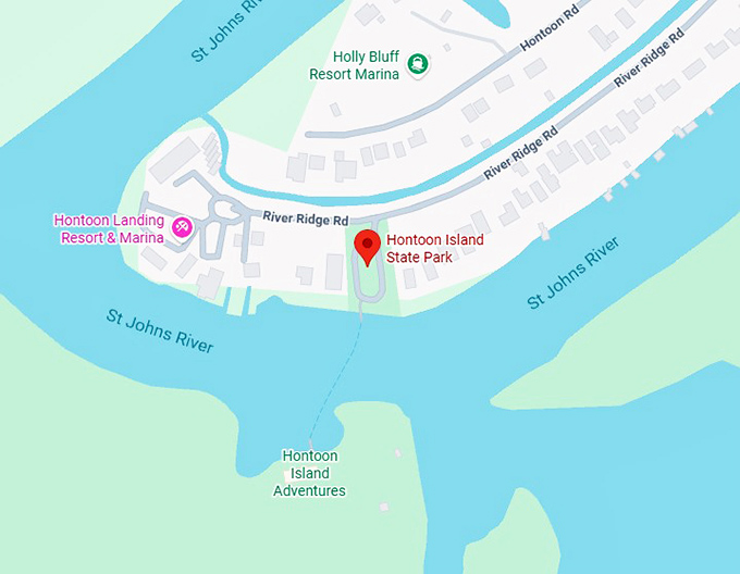 16. hontoon island state park map