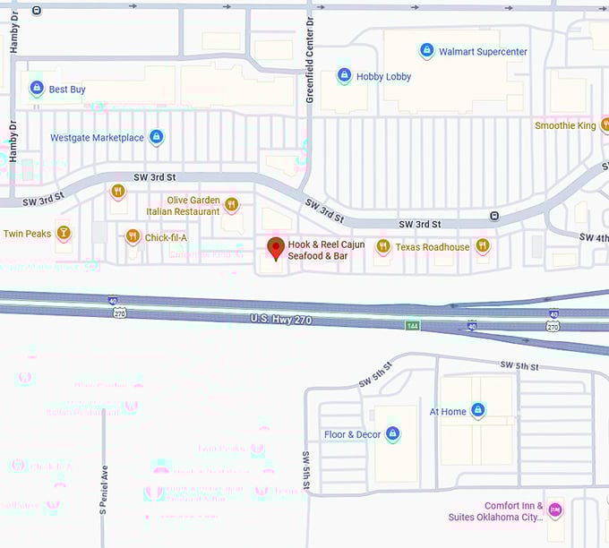 16. hook & reel cajun seafood & bar map