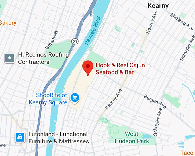 16. hook & reel cajun seafood & bar map