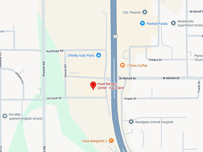 16. hope bargain center eau claire map