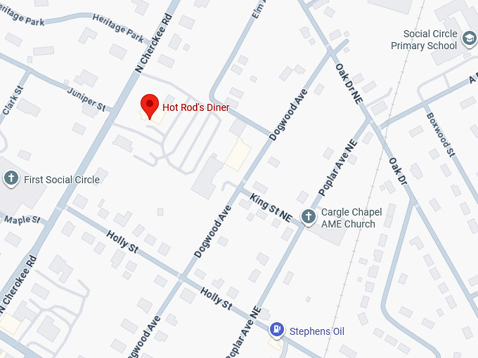 16. hot rod’s diner map