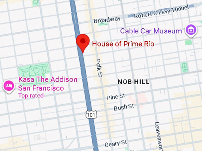 16. house of prime rib map