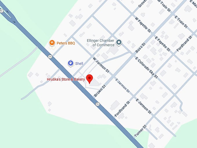 16. hru&scaron;ka's store & bakery map