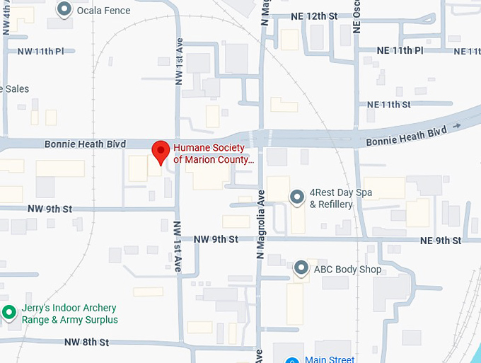 16. humane society of marion county thrift store map